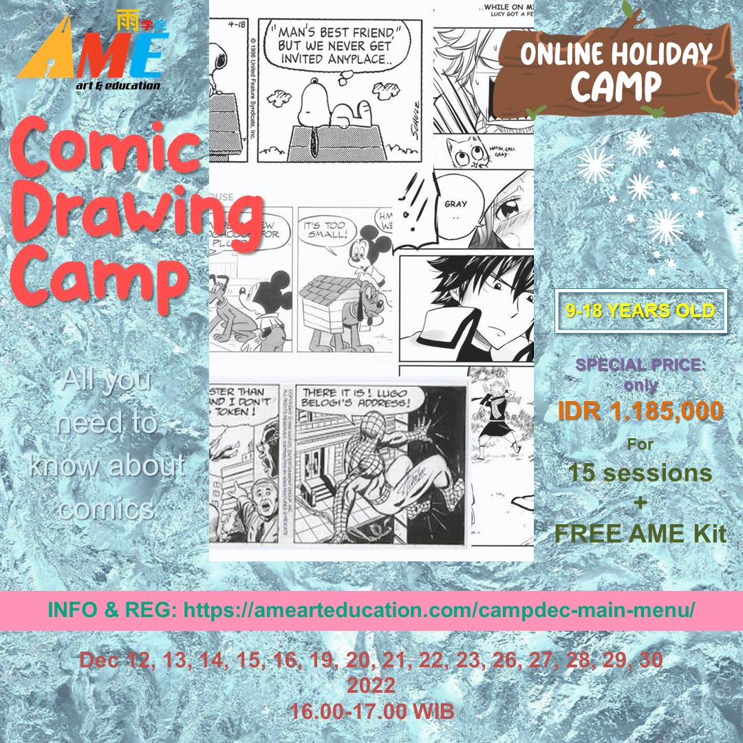 AME Comic Drawing Camp Dec 2022 - AME Art & Education